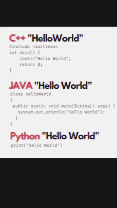 #computer #c++ #java #python #helloworld #viralvideo - YouTube