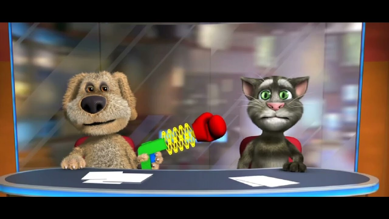 Talking Tom and Ben News Anchoring || Ben vs Tom Fighting Each other ...