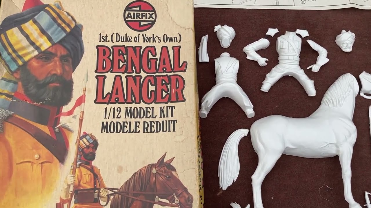 Airfix Bengal Lancer, 1/12 & 54mm vintage model kits - YouTube