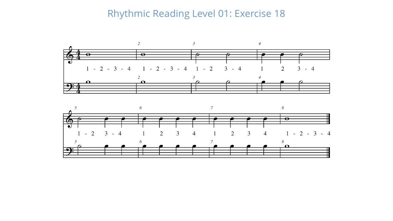 Rhythmic Reading Level One : Exercise 18 - YouTube