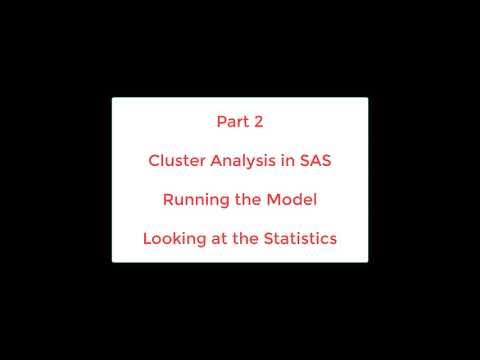 Cluster Analysis in SAS Studio Complete - YouTube