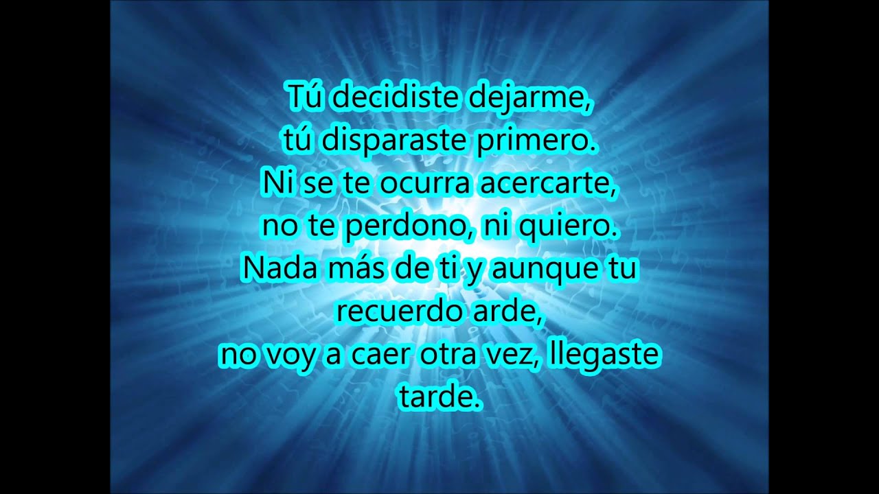 Decidiste Dejarme - Camila [Letra] - YouTube