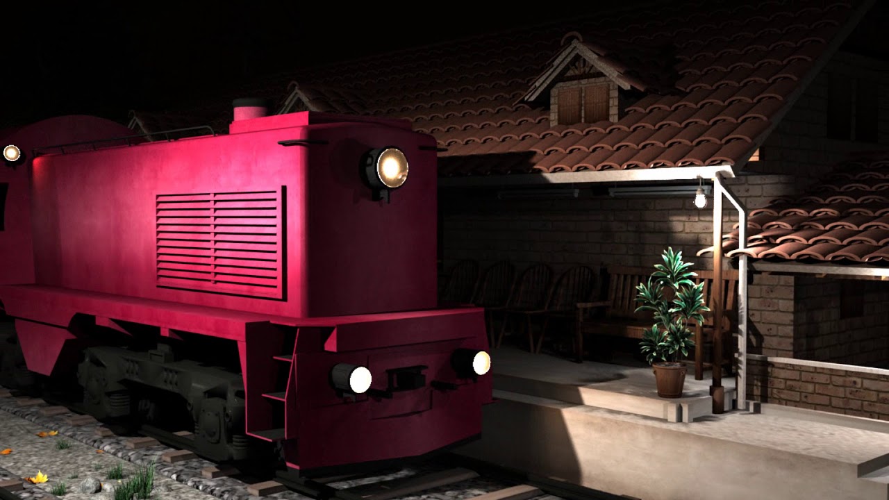 Railway station 3D animation video - YouTube