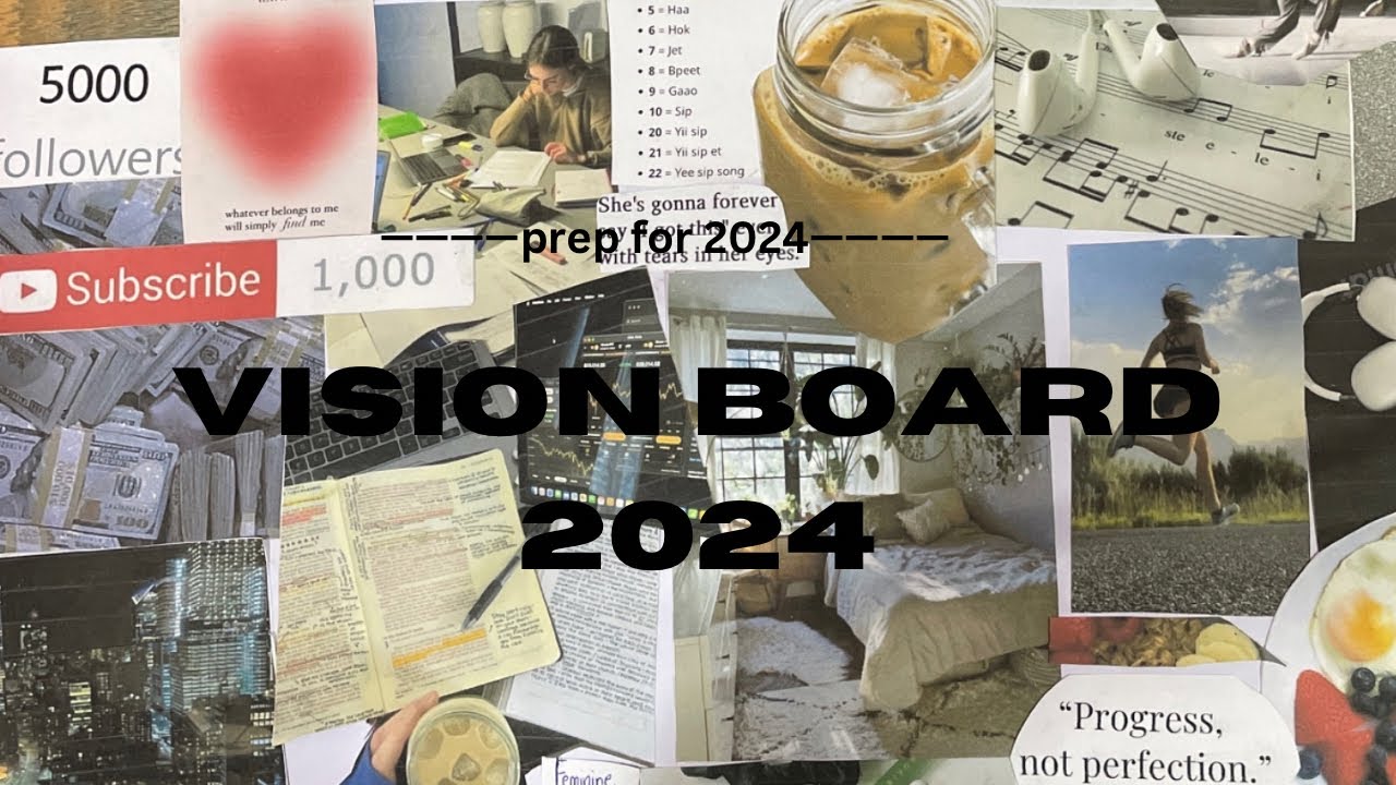 Create a vision board for 2024| prep for 2024 #visionboard2024 #2024 ...