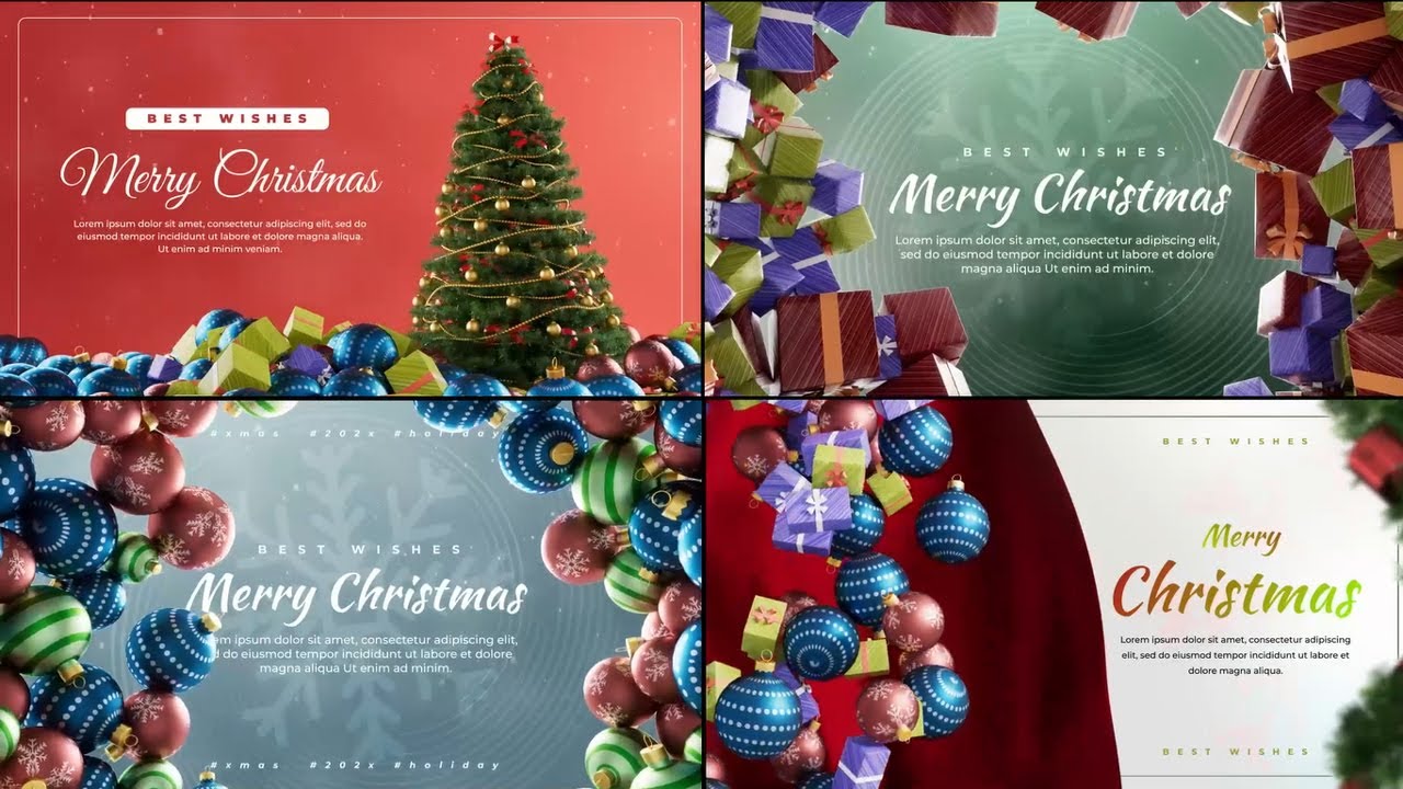 X Christmas Greetings Video - After Effects Template - YouTube