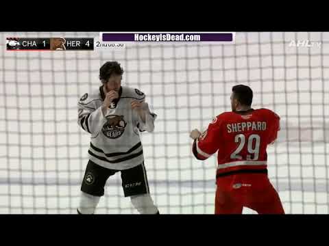 Kale Kessy and Derek Sheppard | AHL Hershey Bears vs Charlotte Checkers ...