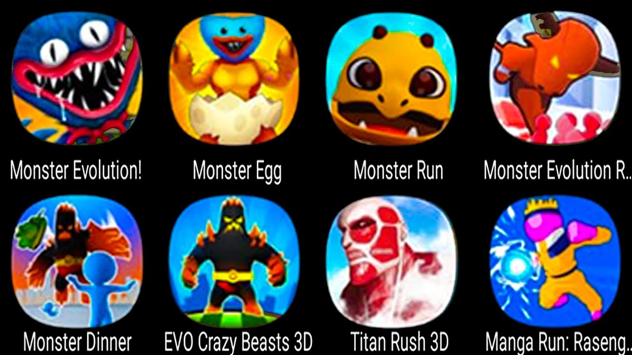 Monster Egg, Monster Egg, Monster Evolution Run, Monster Dinner, EVO crazy beasts 3d, Titan ...