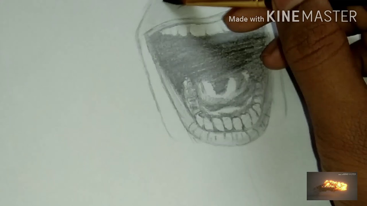 Drawing mouth . Shading tutorial. Time lapse video... - YouTube
