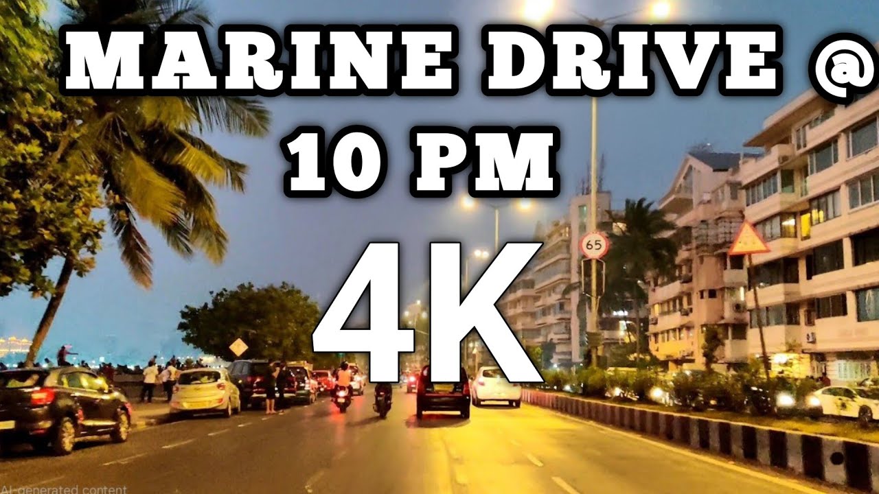 Marine Drive Mumbai 4K Video Shoot at night | Marine Drive Night View ...