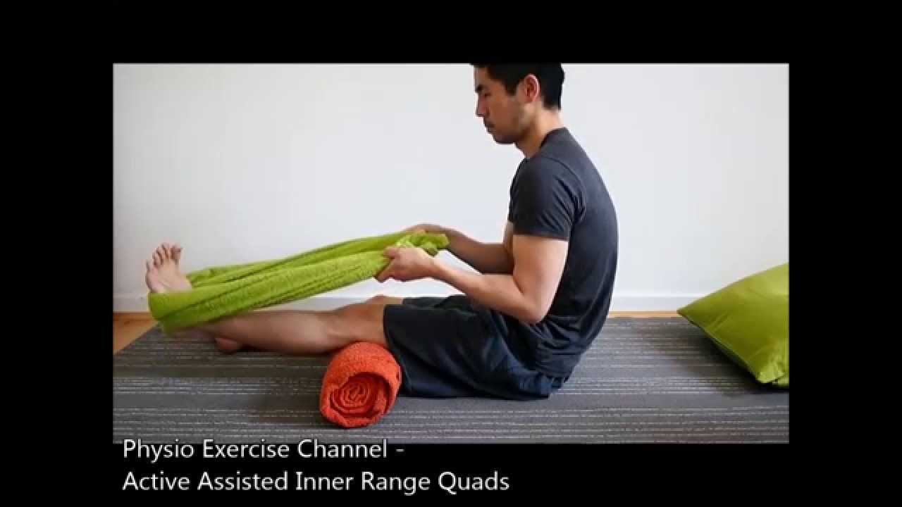 Active Assisted Inner Range Quadriceps - YouTube