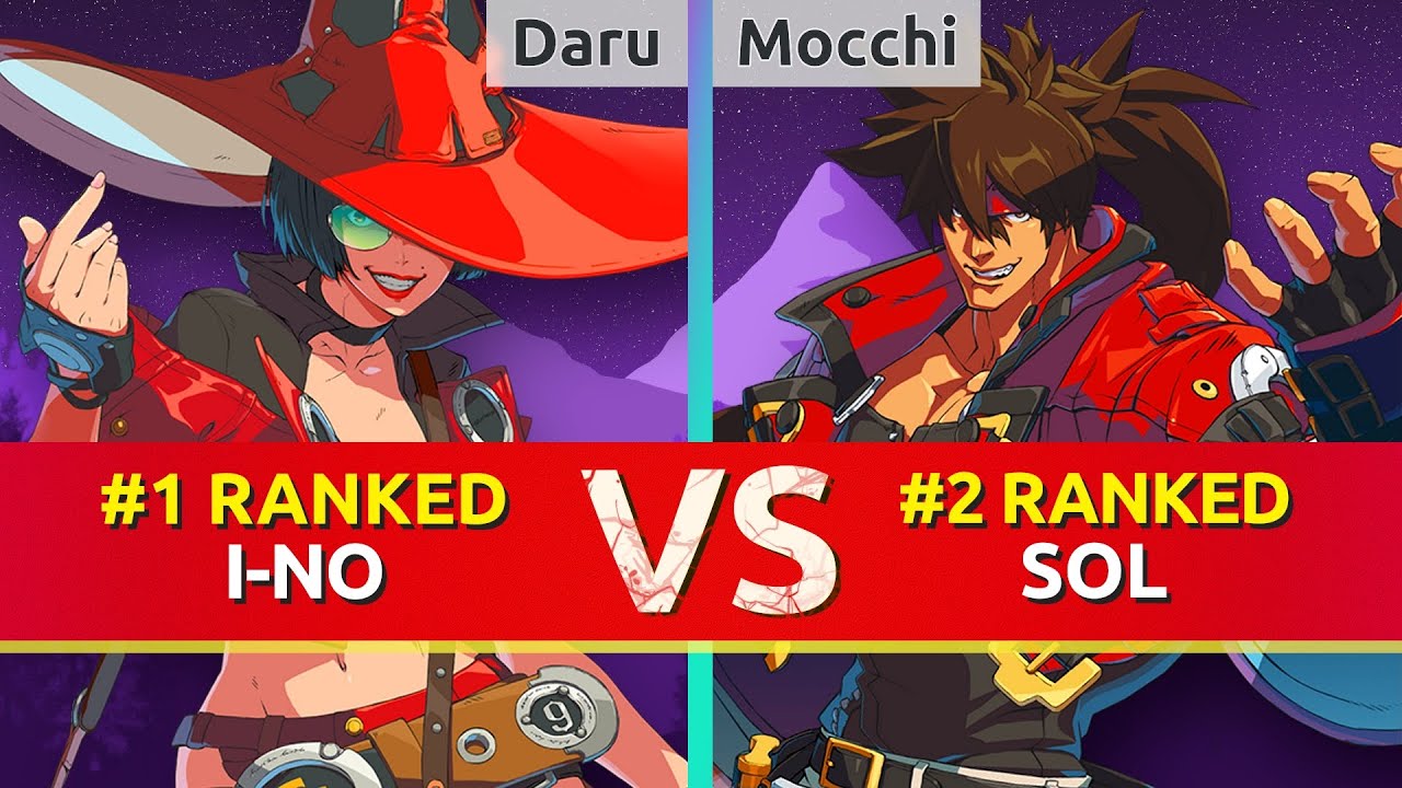 GGST Daru (#1 Ranked I-No) vs Mocchi (#2 Ranked Sol). High Level ...