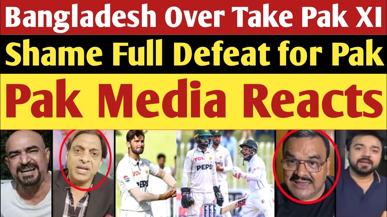 Pak media shocked to see Ban destroy pak bowing | pak vs ban 1st test ...