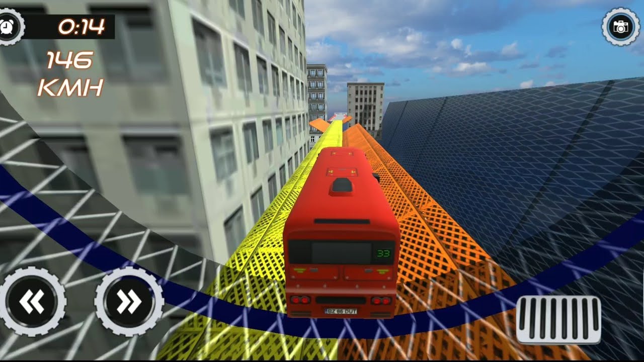 Bus Stunt Jumping Game 3D Android Gameplay - YouTube