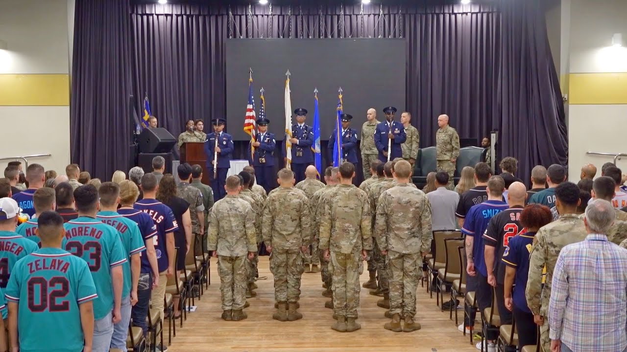 607th Air Operations Center Change of command - YouTube