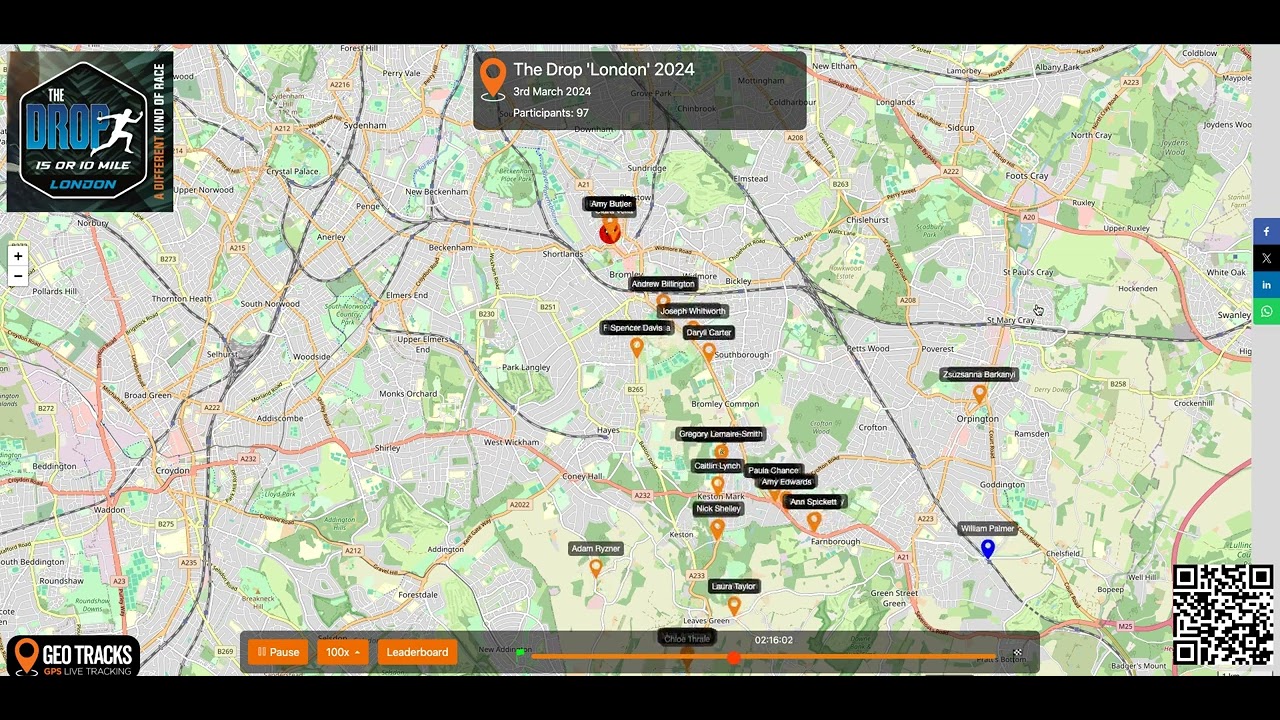The Drop 'London' 3rd March 2024. GPS Tracker Playback. - YouTube