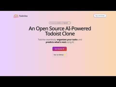 How to use Todovex AI (An Open Source AI-Powered Todoist Clone)? - YouTube