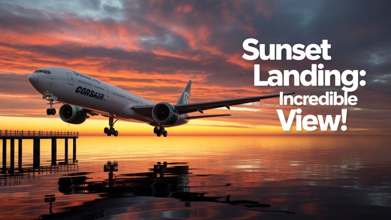 Watch This Boeing 777 LANDING at a Stunning OCEAN Sunset! - YouTube