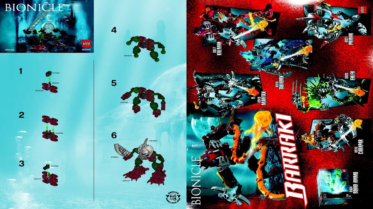 LEGO instructions - Bionicle - 6944 - Good Guy 07 - YouTube