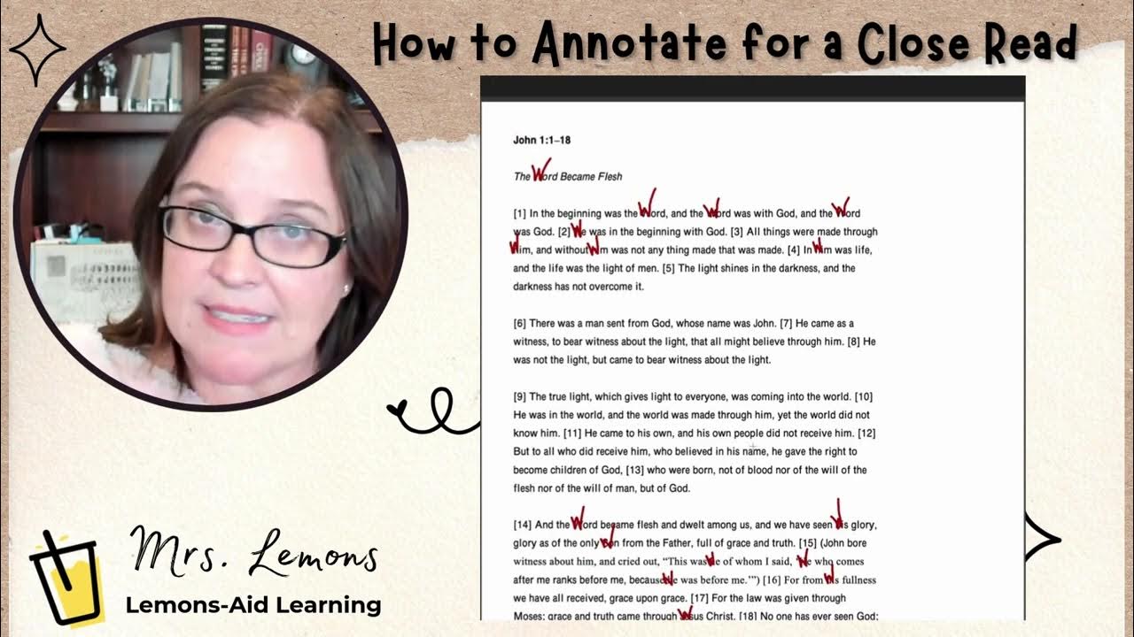 MIcroLesson: How to Annotate for a Close Read - YouTube