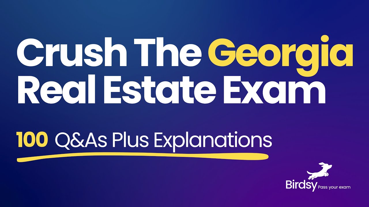 Georgia Real Estate Exam 2024: 100 Must-Know Questions & Answers - YouTube