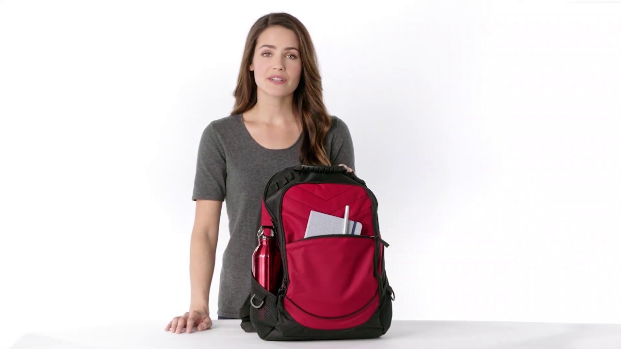 Custom Logo BG100 Port Authority® Xcape™ Computer Backpack - YouTube