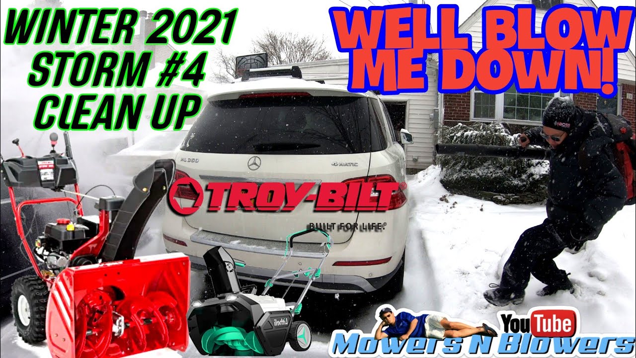 WINTER 2021 SNOW STORM #4 CLEAN UP TROY BILT 2620 LITHELI 40V ...