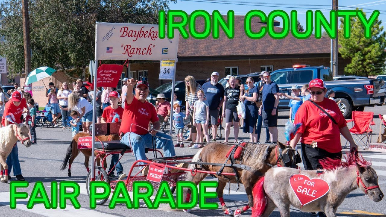 Miniature Horses Steal the Show at Iron County Fair Parade 2024! 🐴🎉 - YouTube