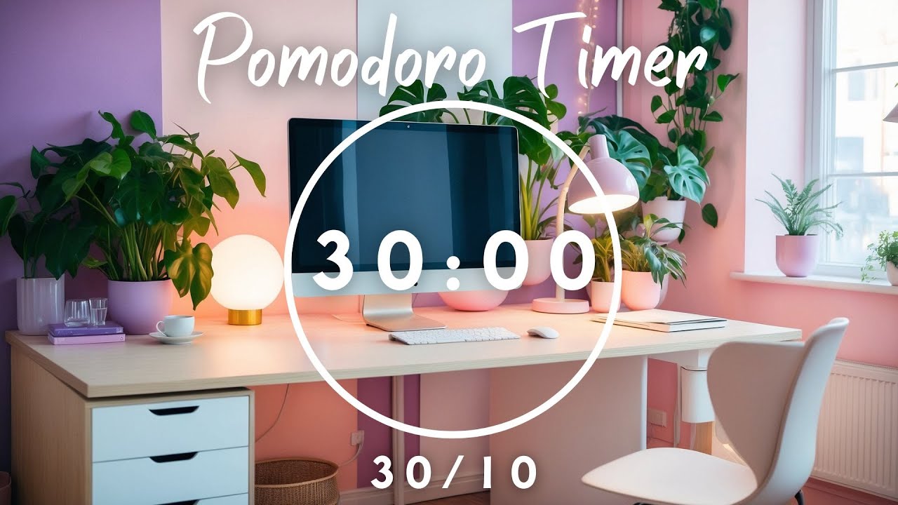 30 Minutes Timer with 10 minutes break | Study with Lofi music ...