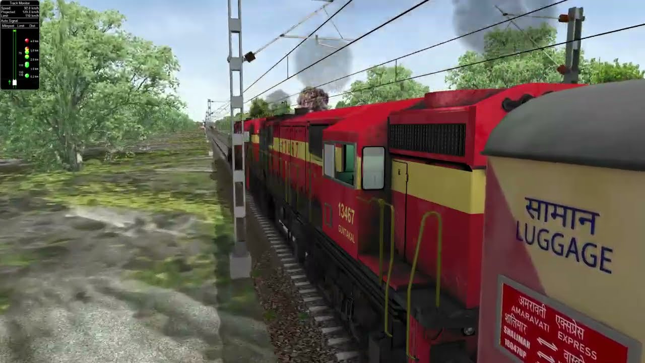 Vasco-da-Gama - Shalimar Amaravati Express II The Southe Deccan Route ...