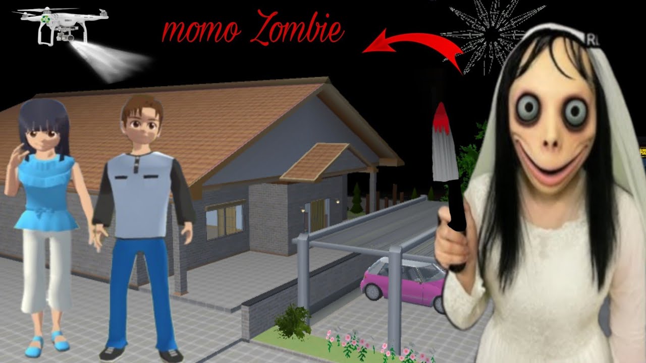 Zombie MOMO Muncul di Rumah yuta mio hunted 👺🤬//sakura school simulator ...