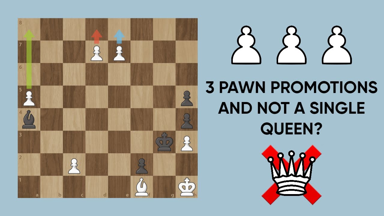 Brilliant 3 Pawn Promotion Chess Puzzle - YouTube