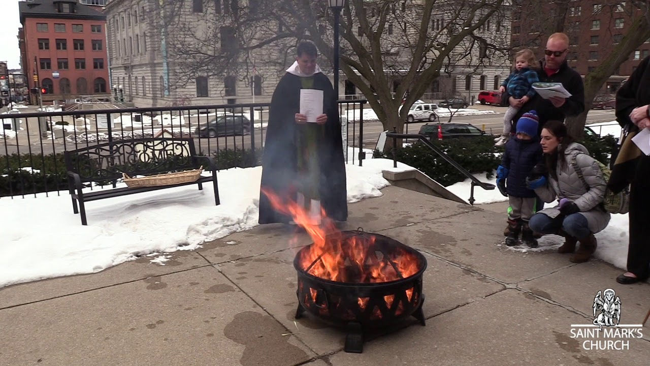 Burning of Palm Leaves for Ash Wednesday - YouTube