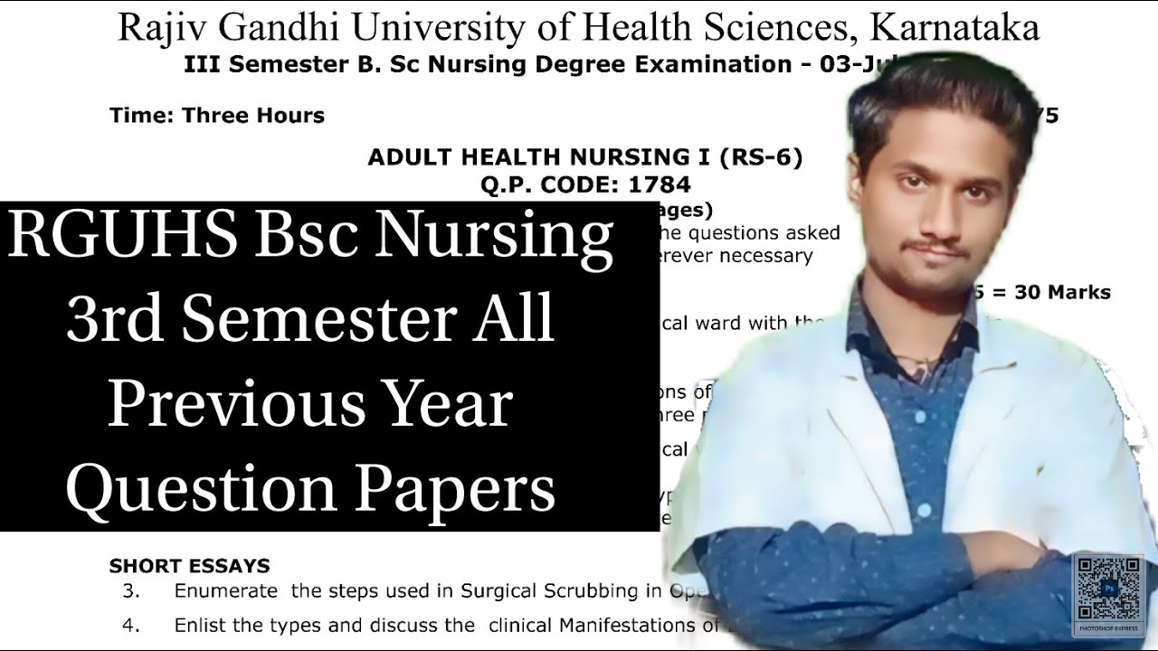 RGUHS Bsc Nursing 3rd Semester All Previous Year Question Papers - YouTube