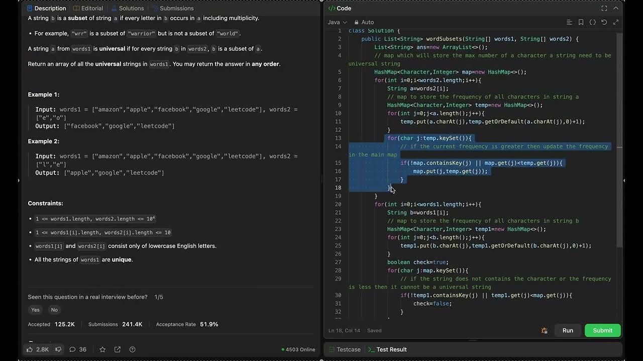 LeetCode Word Subsets Solution | 916 | Step-by-Step Explanation | Code Crack - YouTube