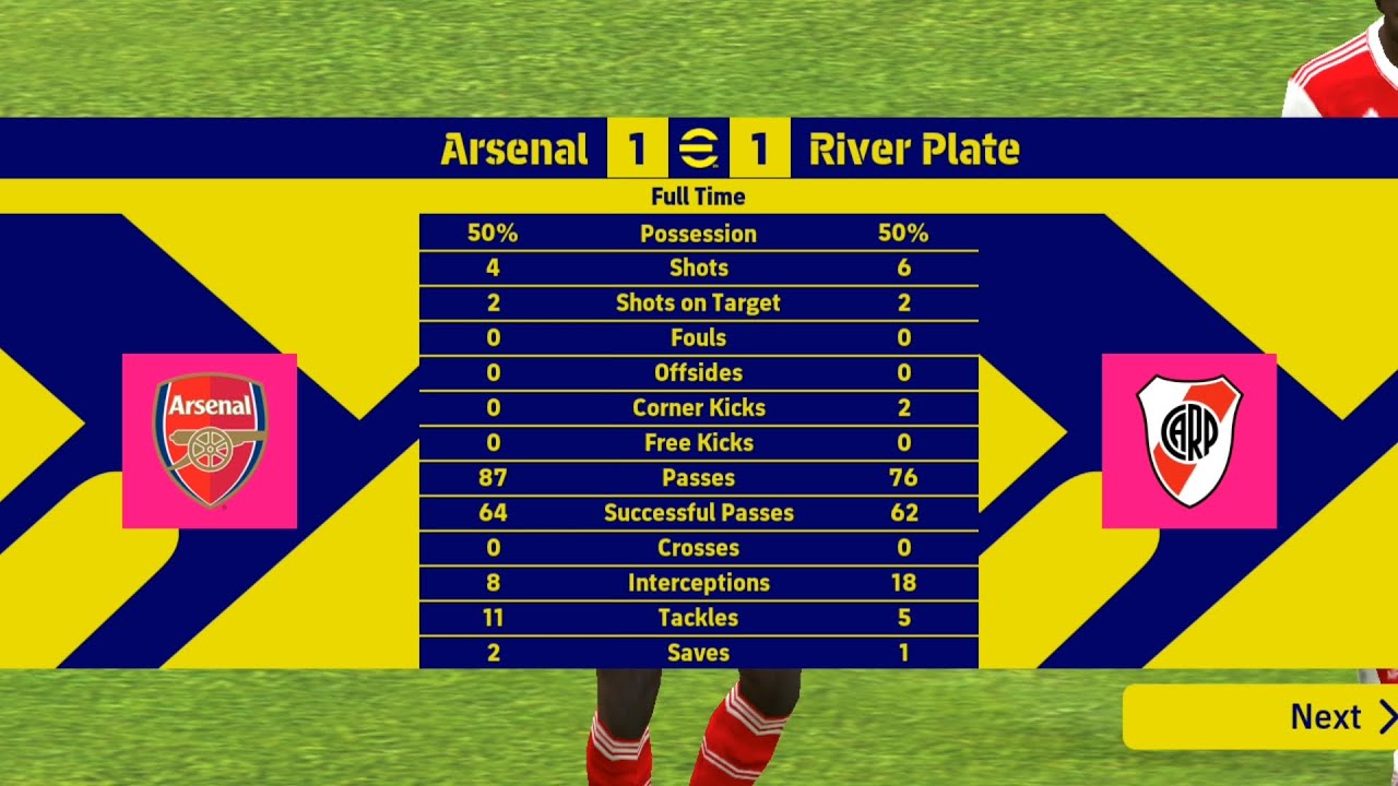 Efootball-Arsenal vs River Plate Division5 (1-1) - YouTube