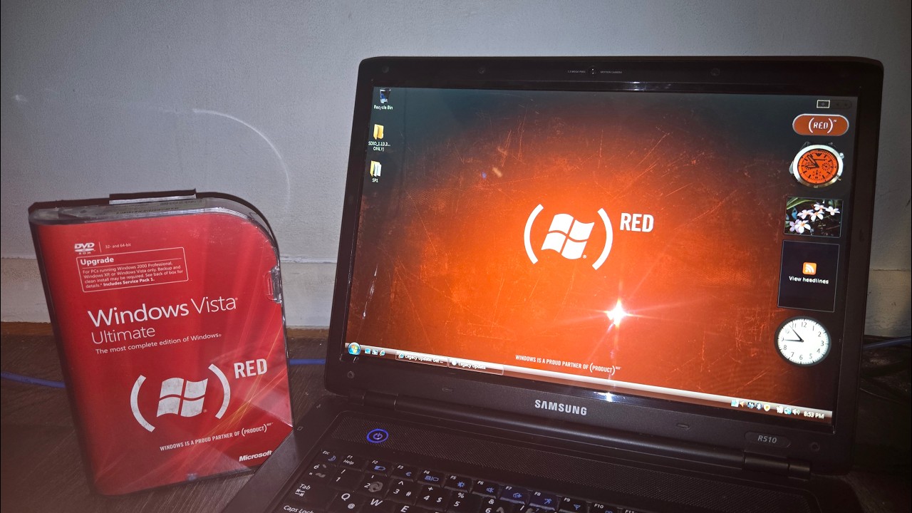 Windows Vista RED Edition on Actual Hardware! - YouTube