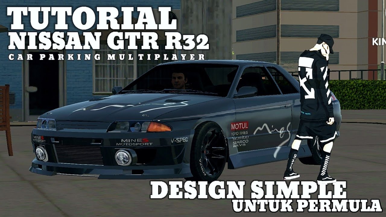 car parking multiplayer | TUTORIAL NISSAN GTR R32 DESIGN - YouTube