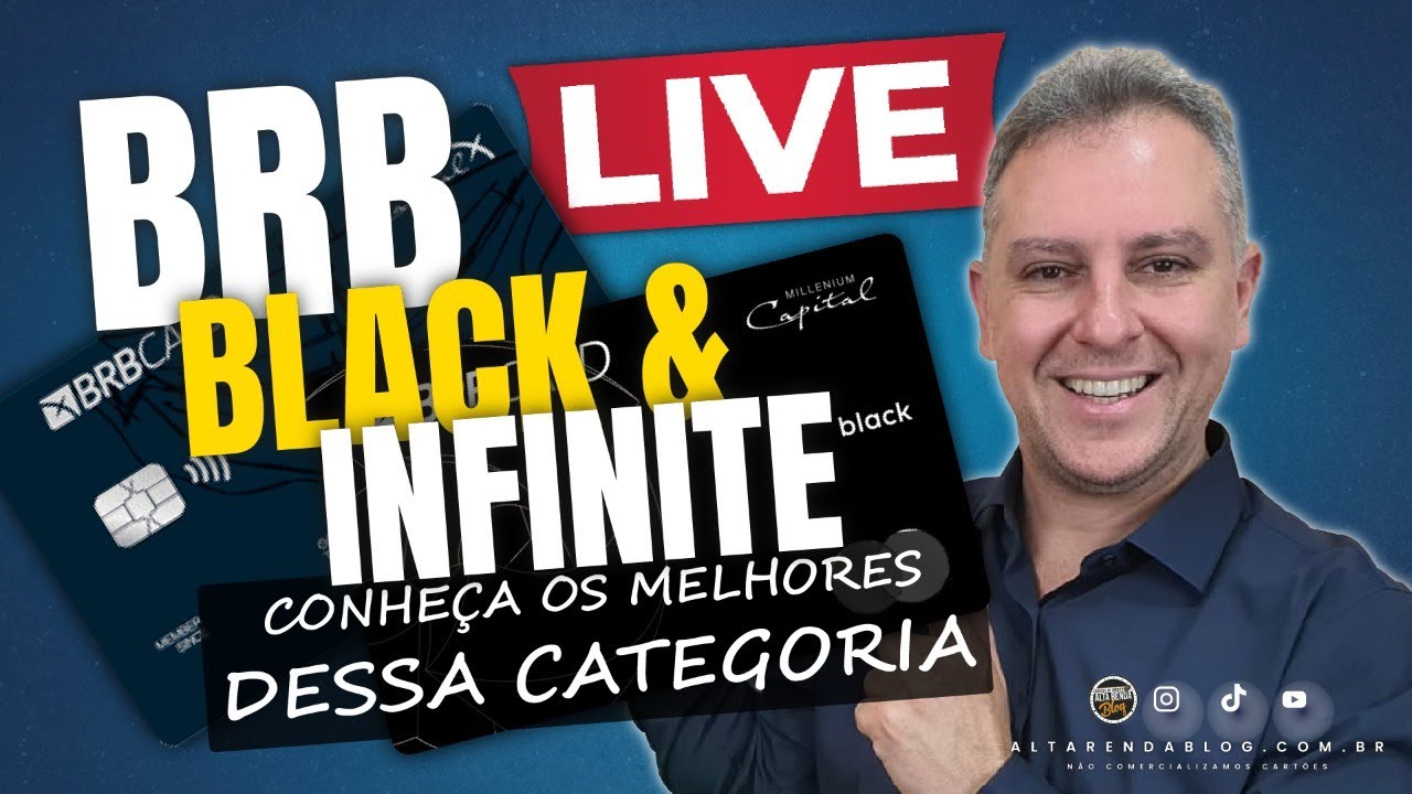 💳LIVE: BRB VISA INFINITE E MASTERCARD BLACK MILENIUM CAPITAL, SAIBA OS ...