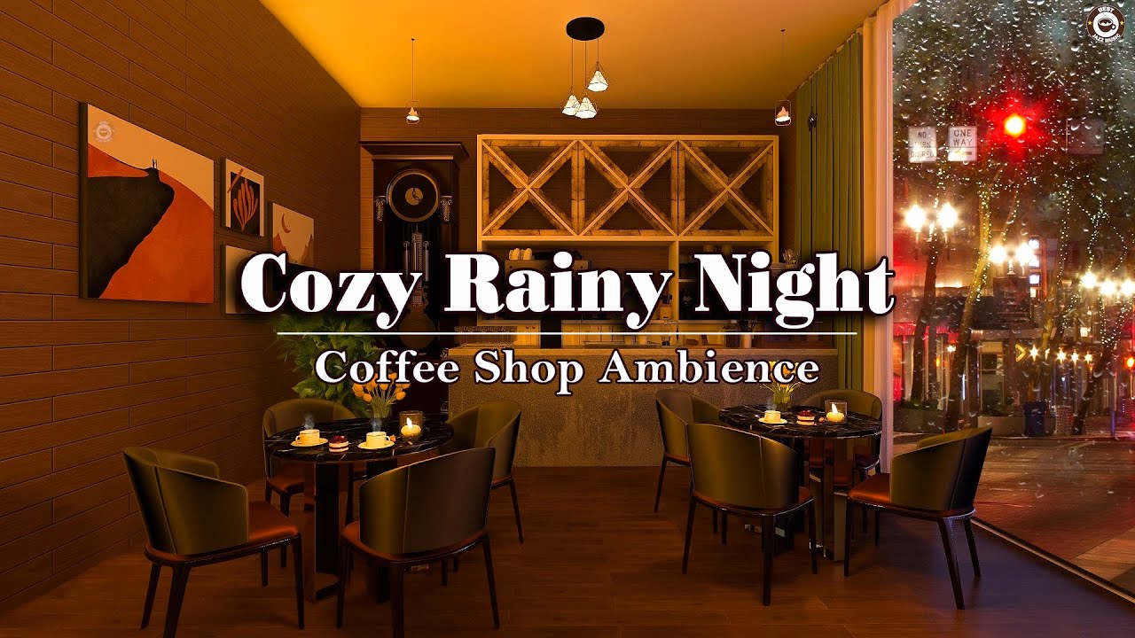 Cozy Rainy Night & Relaxing Jazz Music | Relaxing Rain Night | Soft ...
