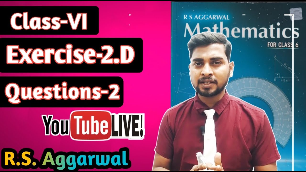 Factors and Multiples || Exercise-2D || R.S. Aggarwal Maths class-6 ...