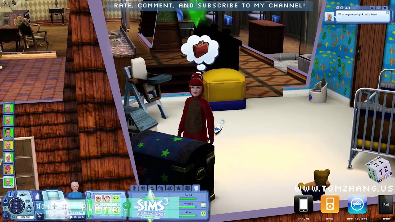 The Sims 3 Generations Pranks Costumes Water Slide HD - YouTube