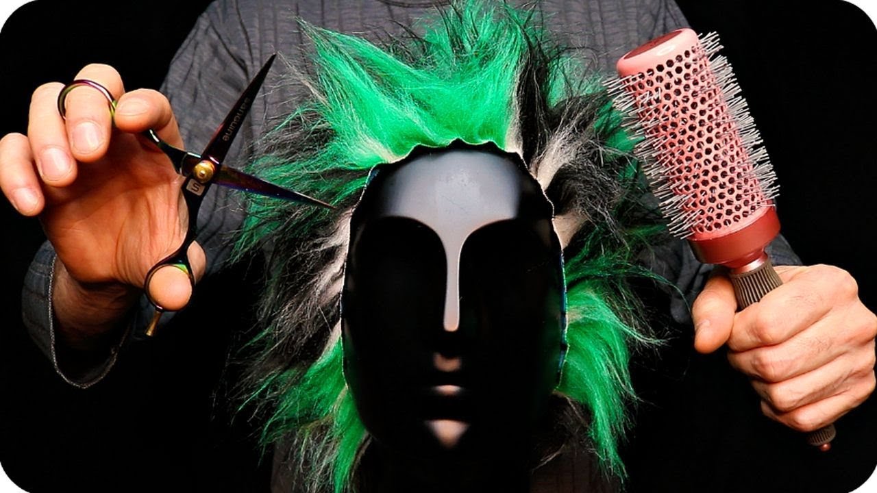 Asmr Haircut With Binaural Bob Scissor Sounds Brushing Hairplay No