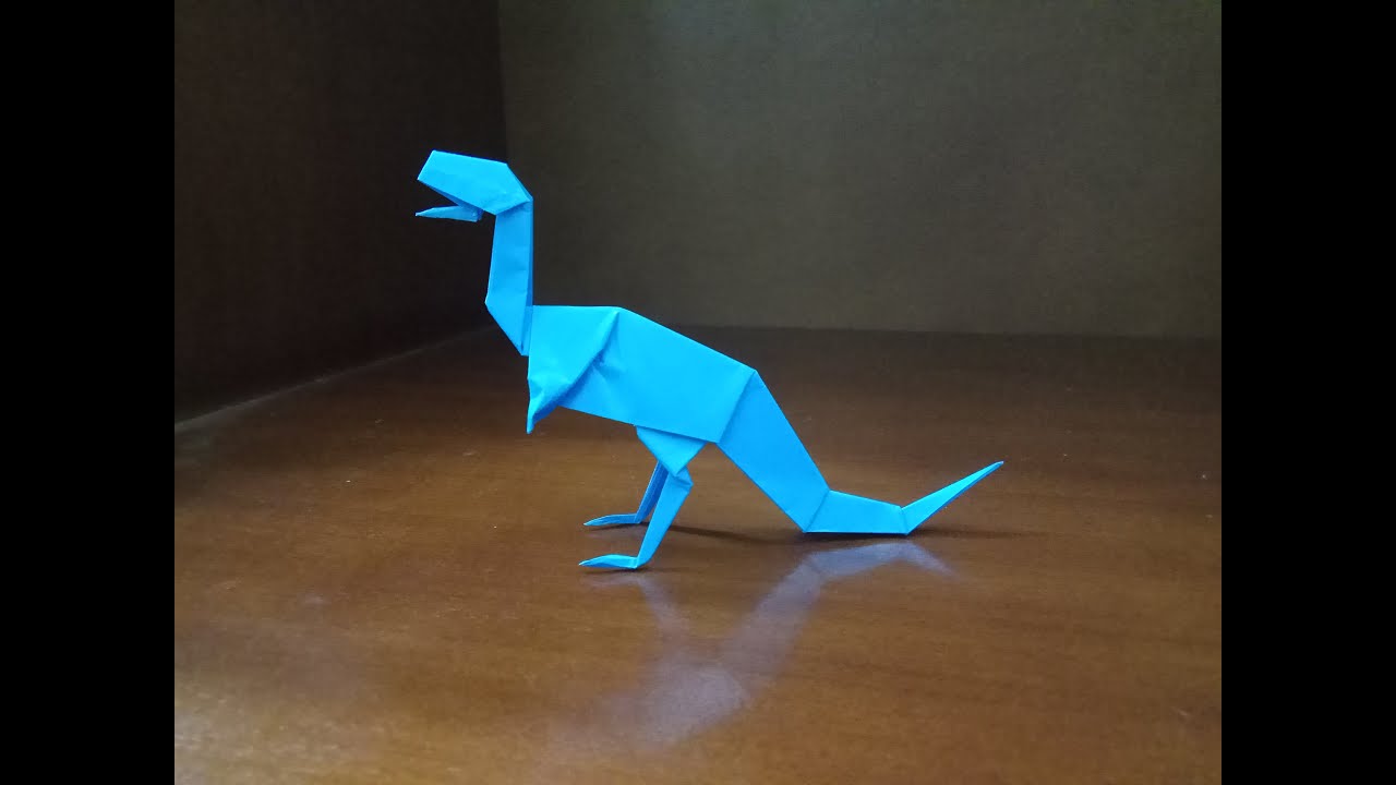 How To Fold Origami Dinosaur Compsognathus - YouTube