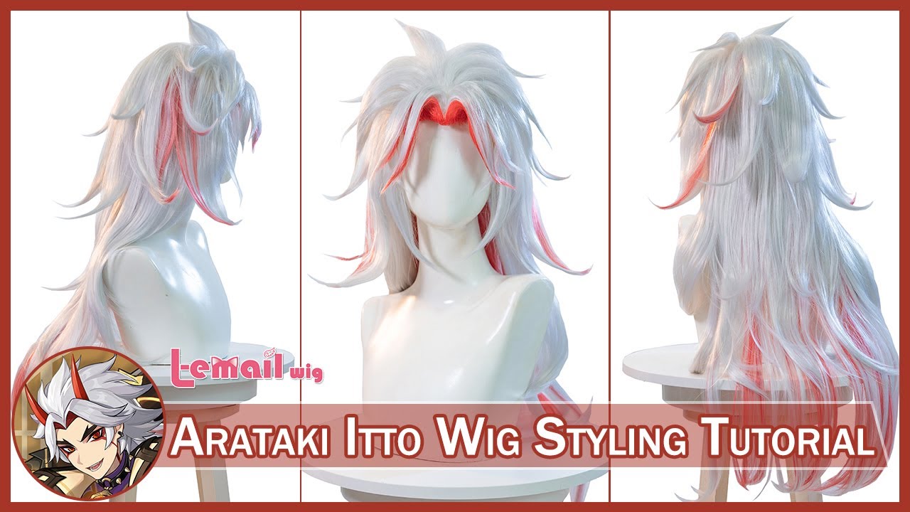 Genshin Impact Arataki Itto Wig Styling Tutorial｜Lemail Wig - YouTube