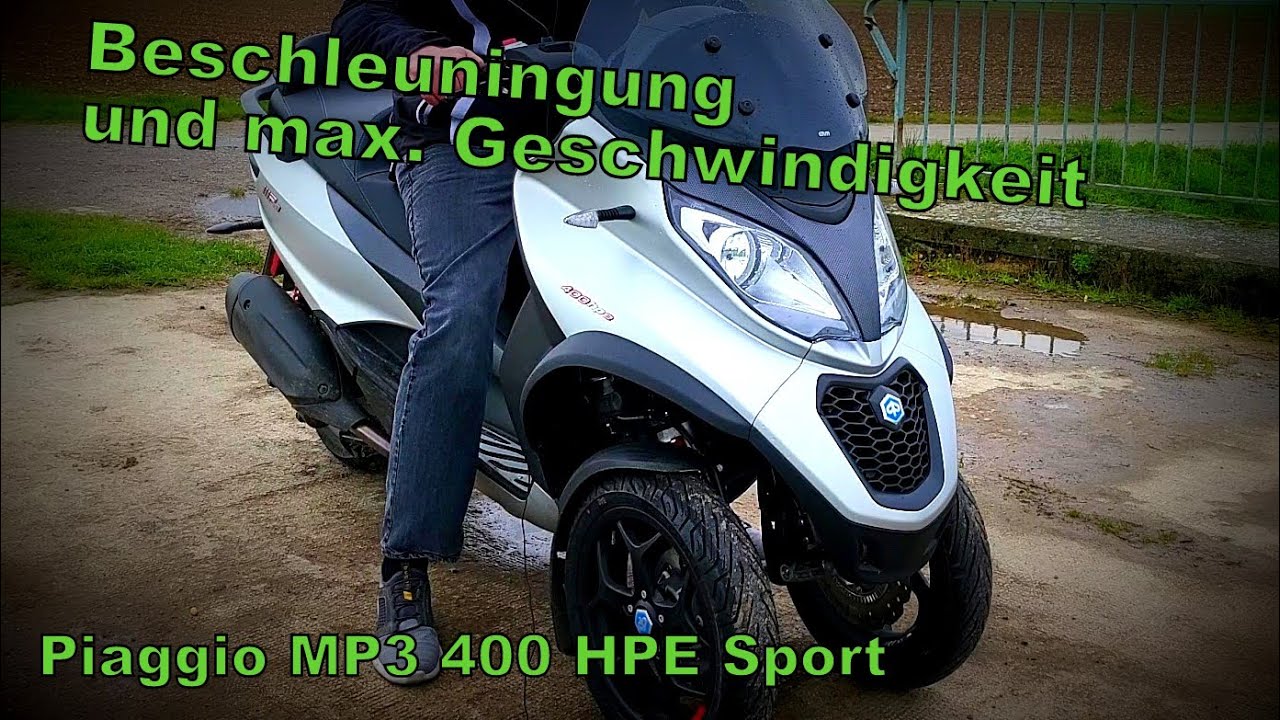 Piaggio MP3 400 HPE Sport - Beschleunigung und maximale Geschwindigkeit ...