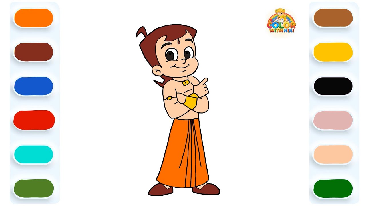 Learn to Draw Dholakpur Chhota Bheem - Drawing and Coloring Tutorial ...