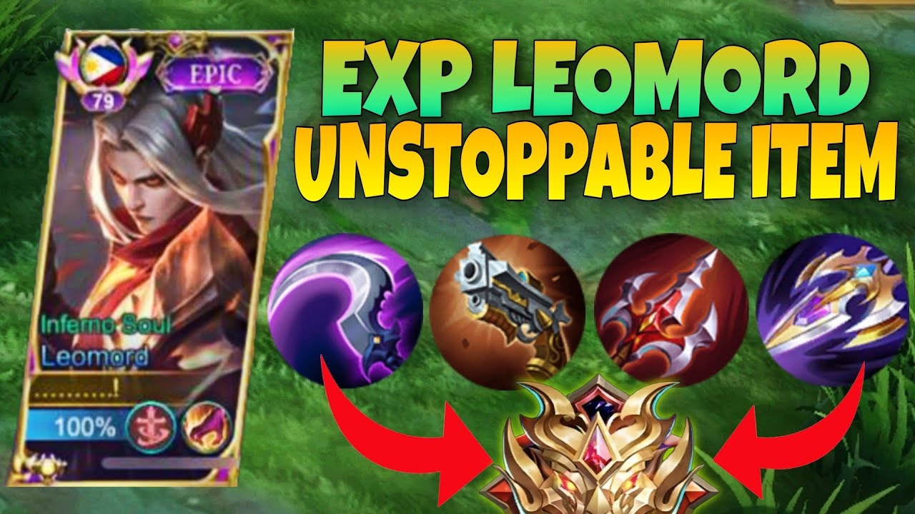 LEOMORD EXP LANE!! UNSTOPPABLE ITEM | LEOMORD BEST EMBLEM ITEM BUILD ...