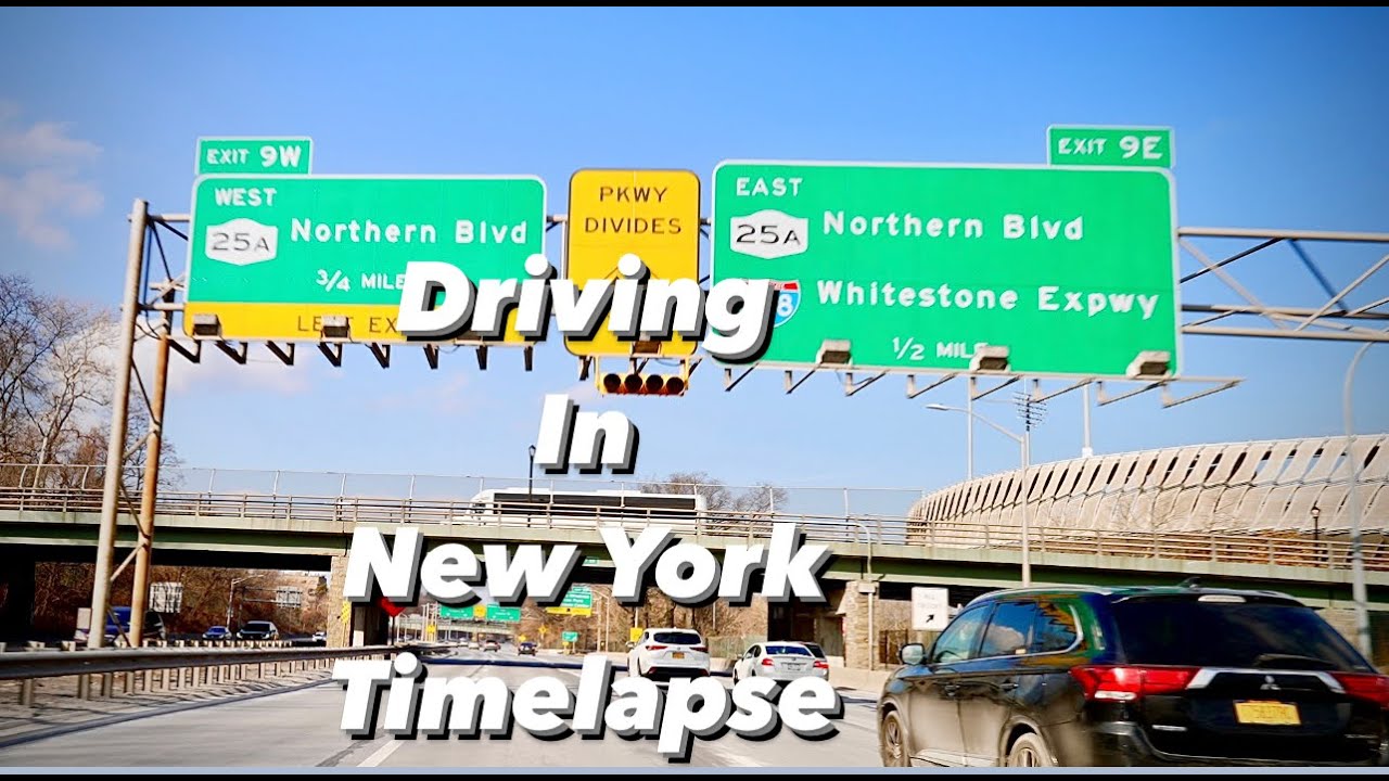 Driving in New York Van Wyck Expressway to 57th St Northern Blvd ...