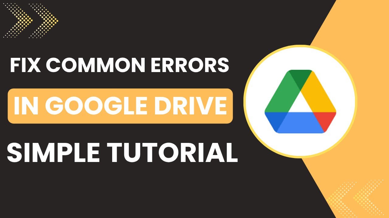 How To Fix Common Errors In Google Drive - YouTube