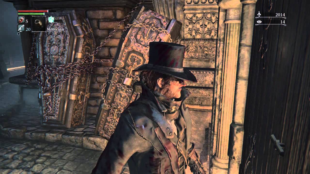 Bloodborne Opening Grand Cathedral Plaza Gate Hunters Cheiftan PS4 ...